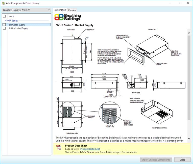 Importing the NVHR units